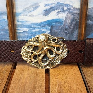 Octopus Leather Belt - Etsy