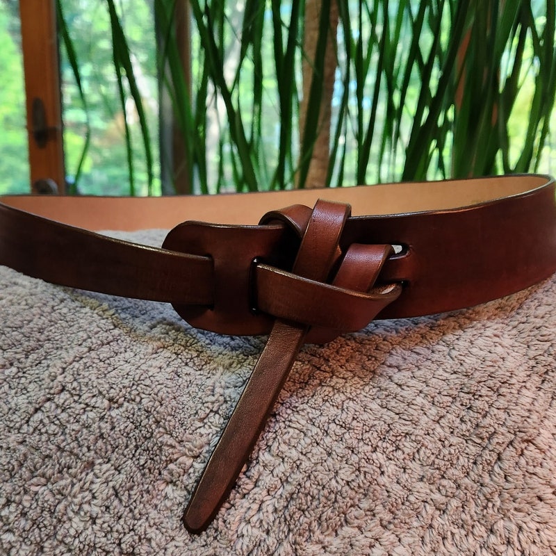 Leather Tie Belt - Etsy