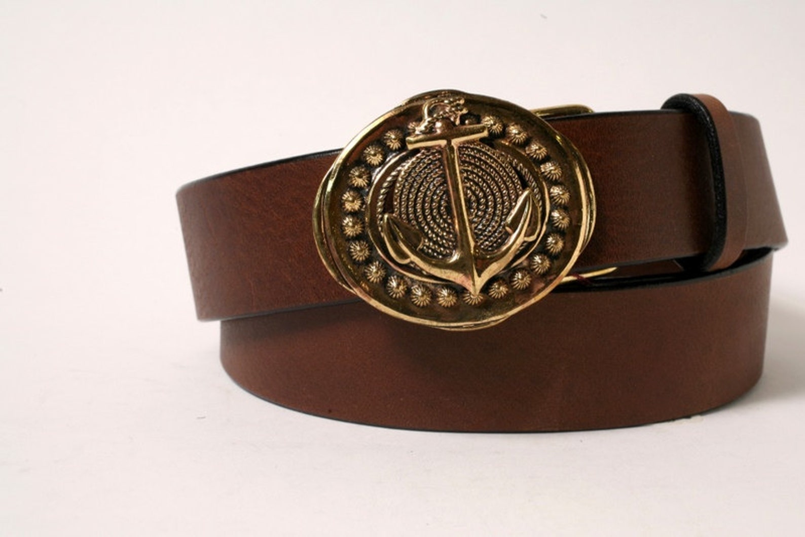 Anchor Rope Leather Sailing Belt | Etsy