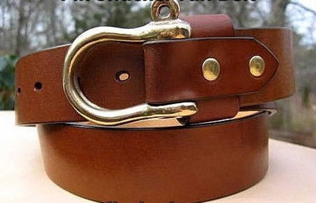 Pin Shackle Leather Sailing Belt - Etsy