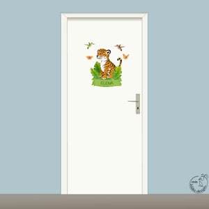 Wall Decal tiger Door Sign for the Nursery Jungle - Etsy