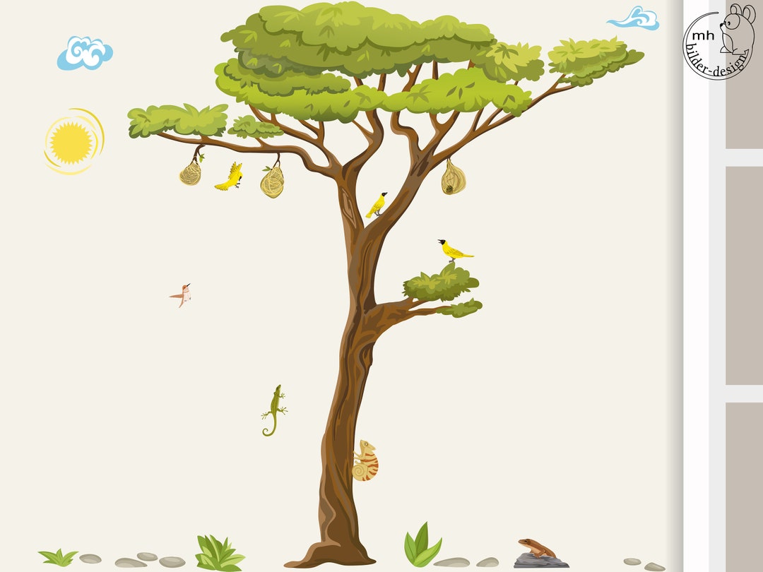 Wall Decal acacia Tree Ii. 169cm Wall Sticker - Etsy