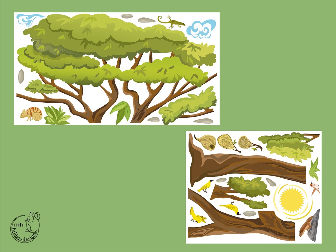 Wall Decal acacia Tree Ii. 169cm Wall Sticker - Etsy