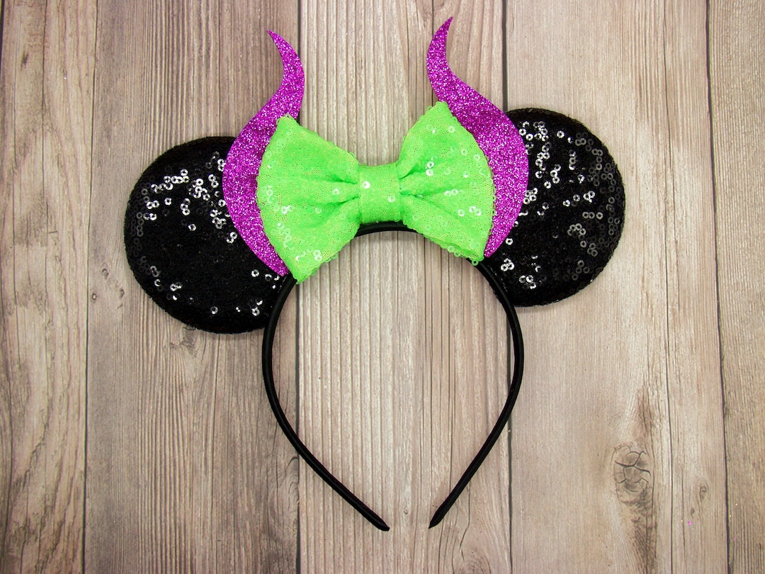 Maleficent Mouse Ears With Horns Disney Villain Movie - Etsy