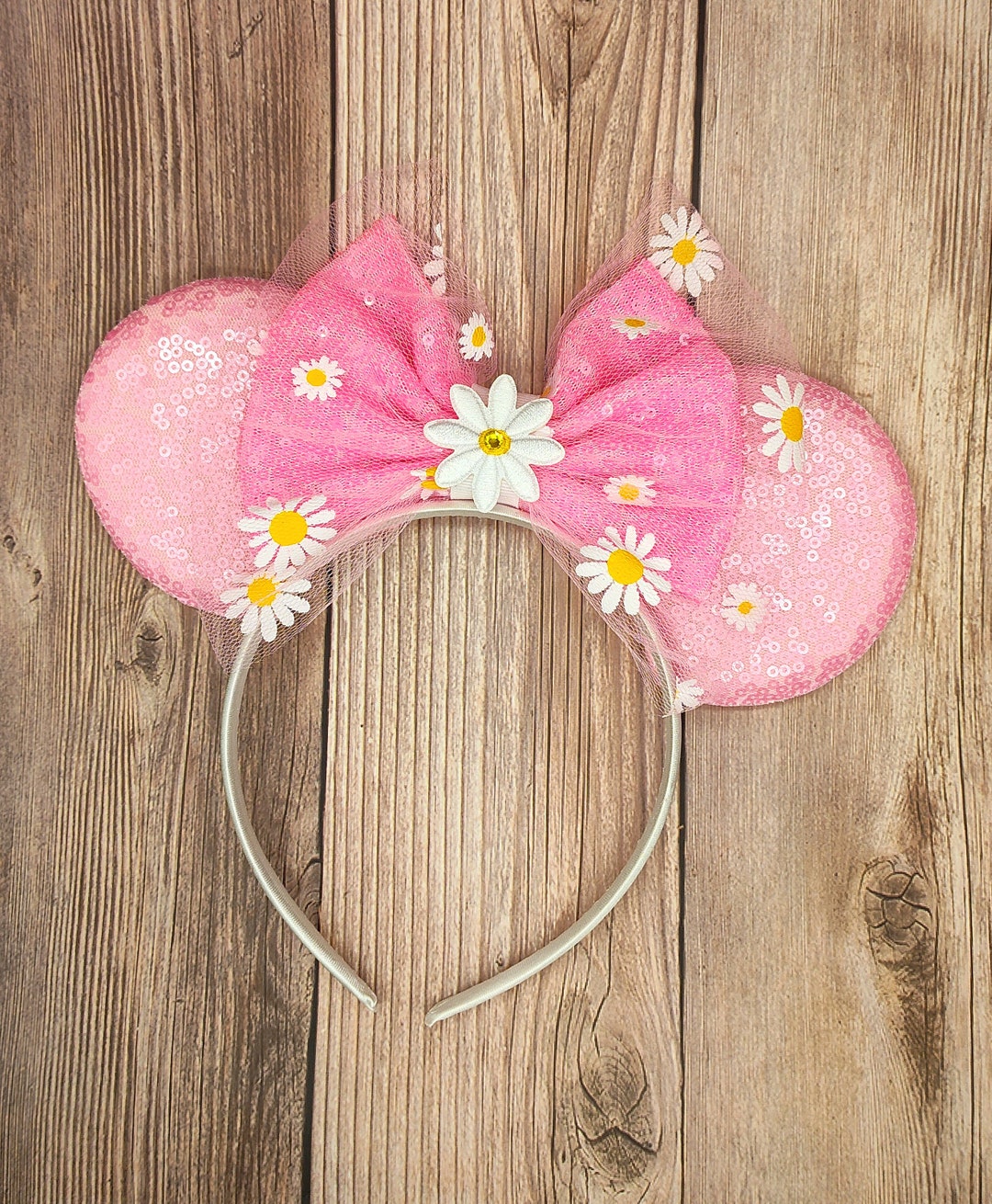 Daisy Duck Mouse Ears, Disney Friends, Pink Minnie Mouse Ears - Etsy