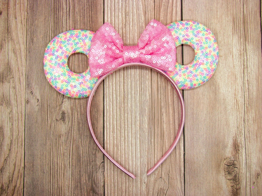 Mini Donut Shaped Confetti Mouse Ears With Pink Bow Party - Etsy