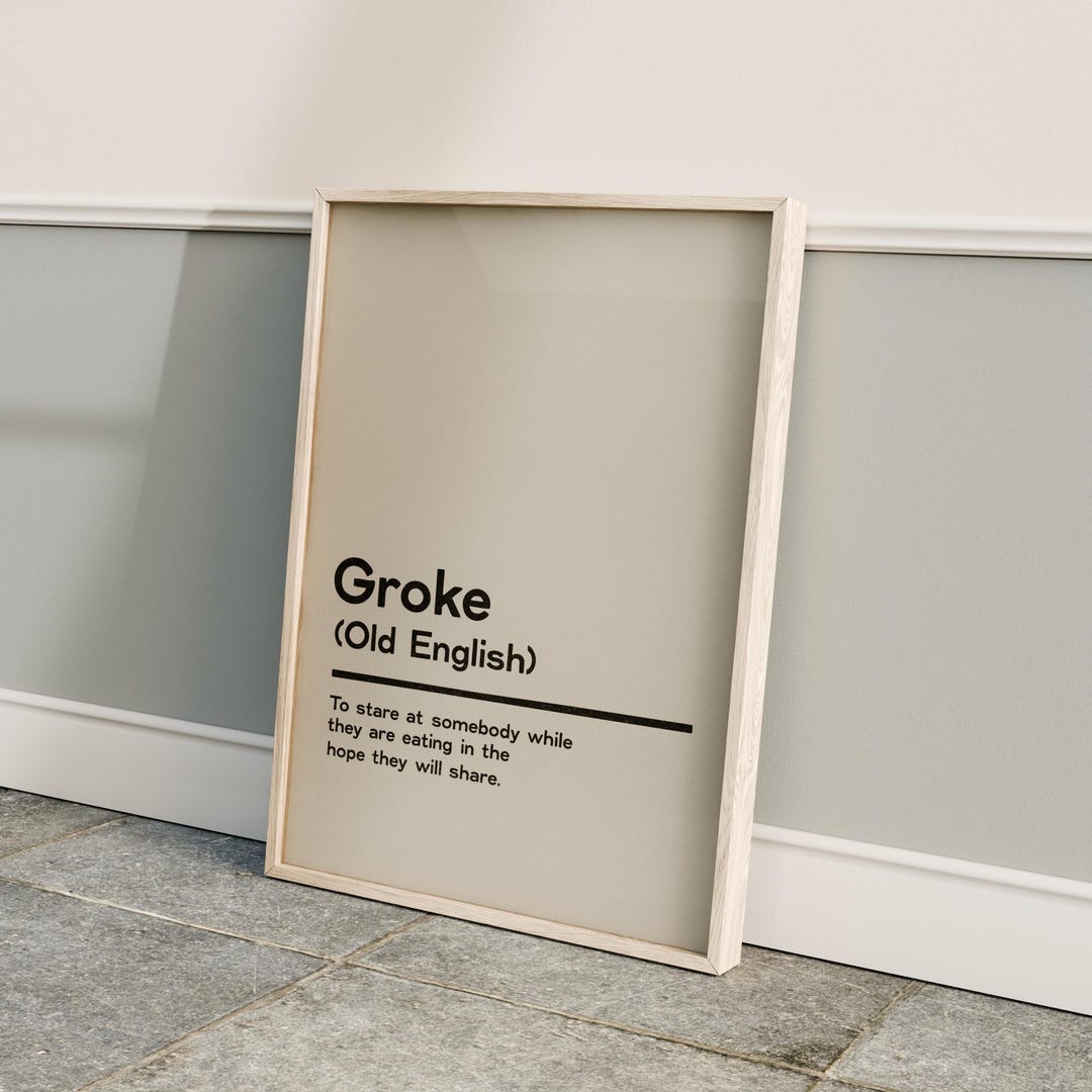 Groke Quote Print, Old English. Art Print, Modern Wall Art, Typography ...
