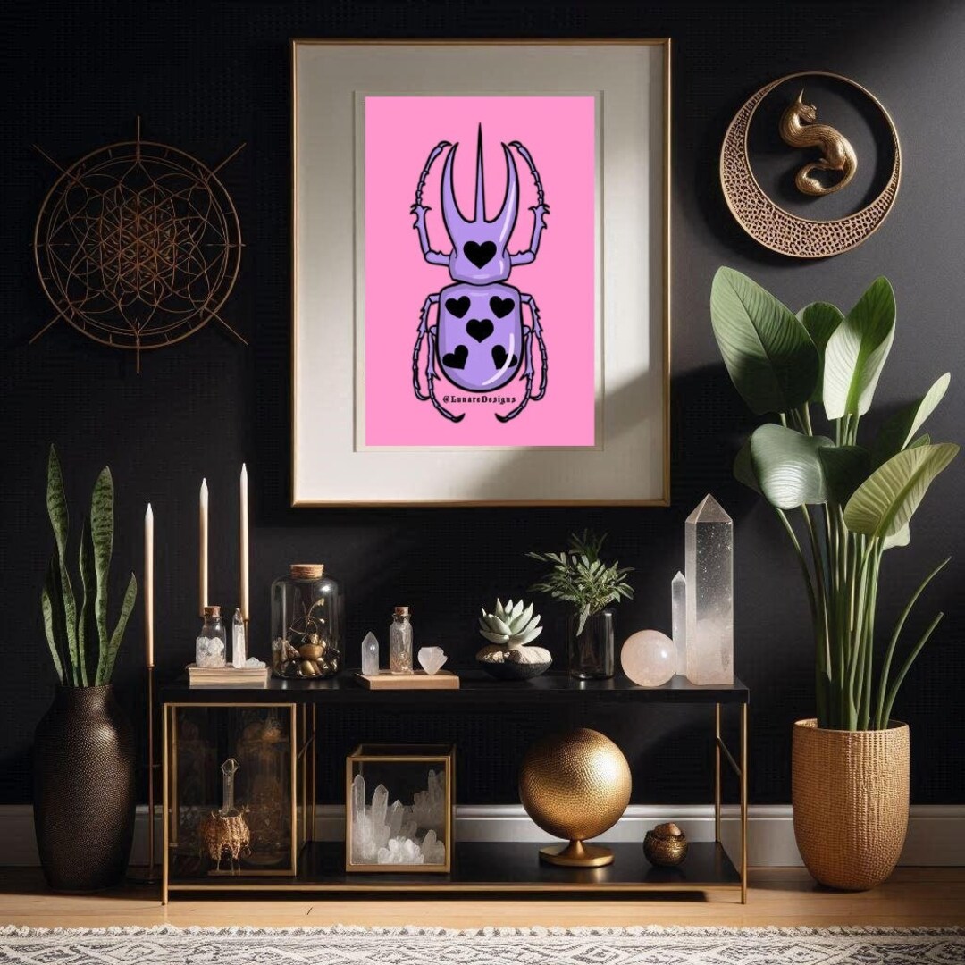 Love Bug Beetle Art Print | Digital Download | Printable | Entomology ...