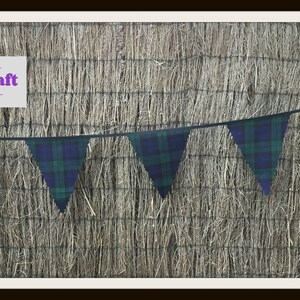 Tartan Plaid Wedding Bunting. Black Watch Tartan Fabric Wedding Bunting ...