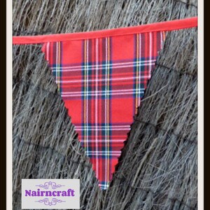Tartan Plaid Wedding Bunting Handmade of Royal Stewart Tartan Pennants ...