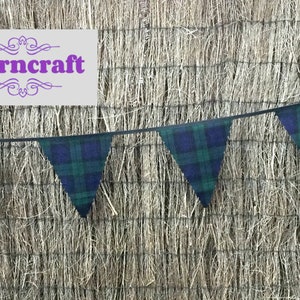 Tartan Plaid Wedding Bunting. Black Watch Tartan Fabric Wedding Bunting ...