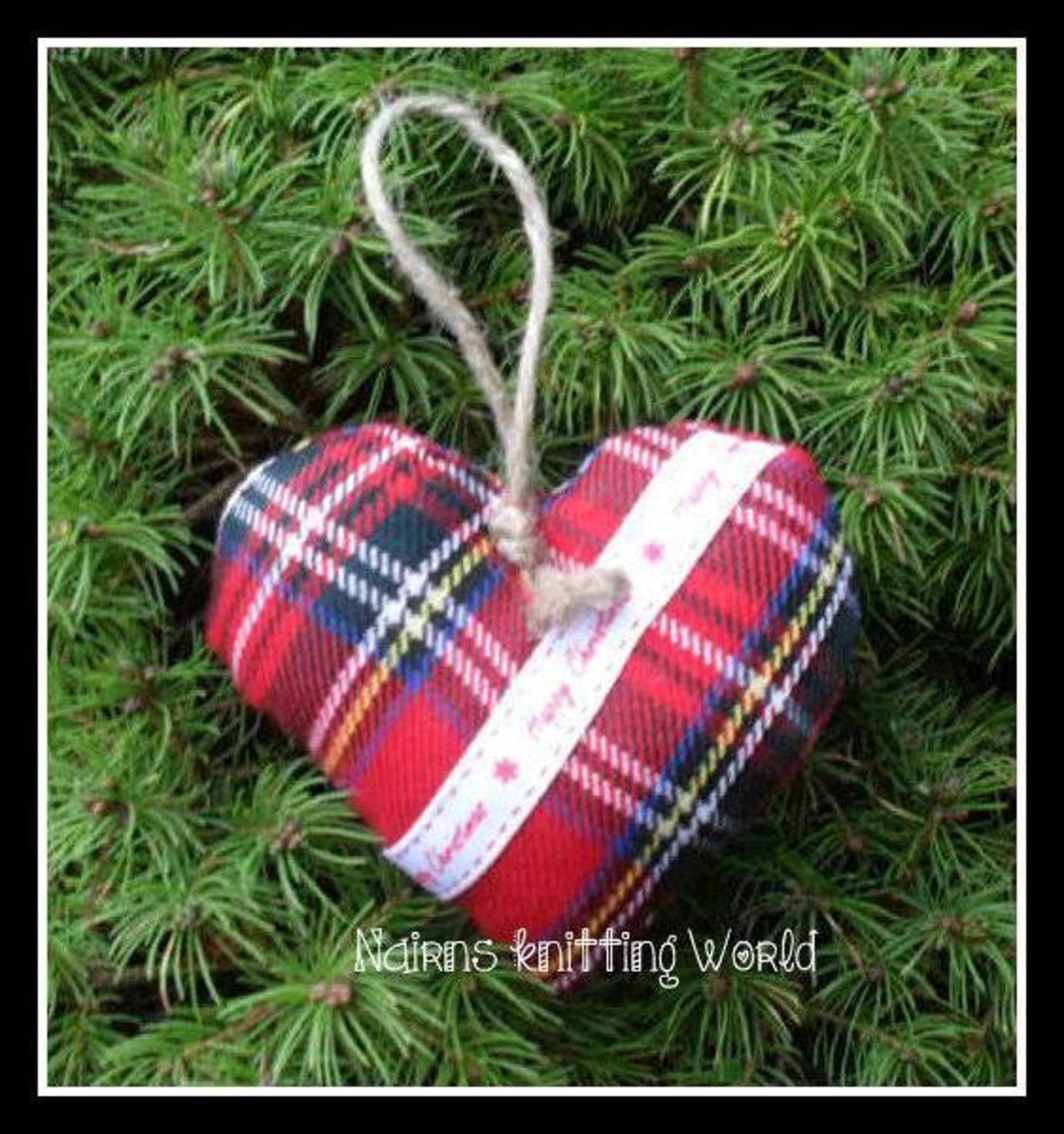 Our Handmade Christmas Heart Decorations Made From Red - Etsy