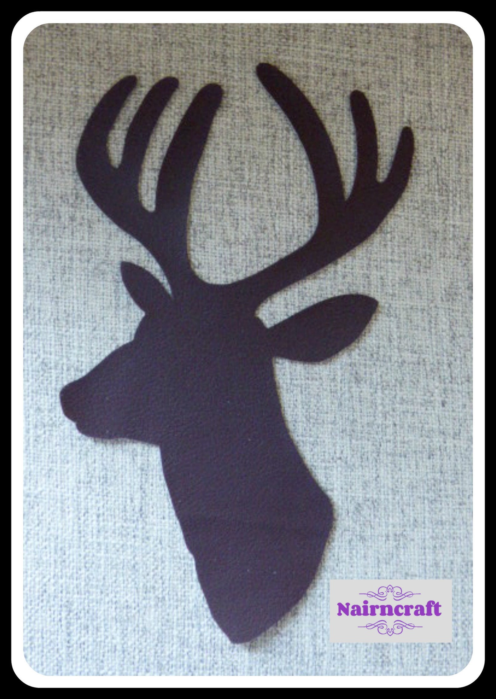 Applique Patch Stag Head Deer Head Buck Head Black Marine | Etsy