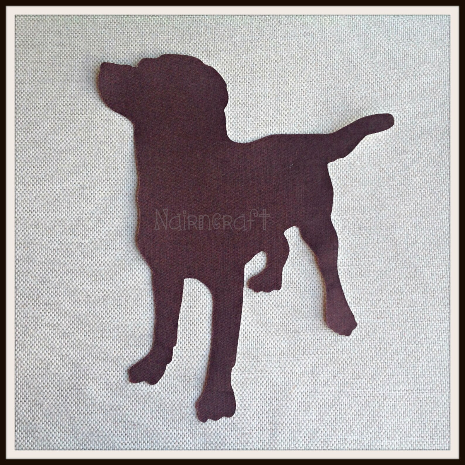 Labrador Lab Dog Applique Patch in Dark Brown Cotton Fabric - Etsy