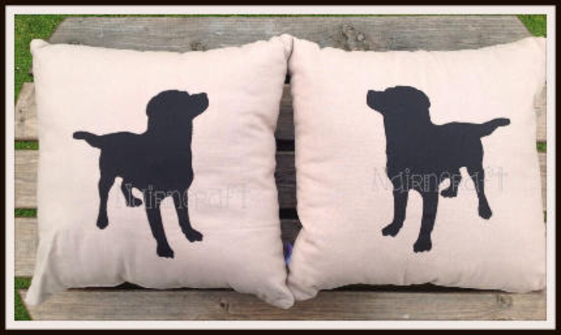 Labrador Lab Dog Applique Patch in Black Wool Fabric is Cut | Etsy