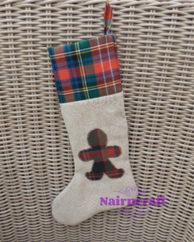 Handmade Gingerbread Man Christmas Stocking Made in Scottish - Etsy