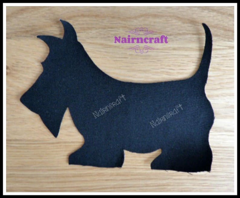 Extra Large Scottie Dog Applique Patch in Black With Olive - Etsy