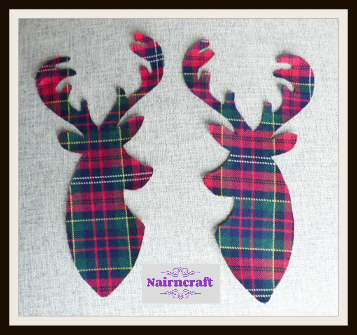 Stag Head Deer Head Buck Head Applique Patch Scottish - Etsy