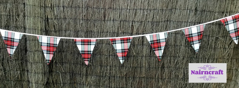 Tartan Plaid Wedding Bunting Handmade of Dress Stewart Tartan - Etsy