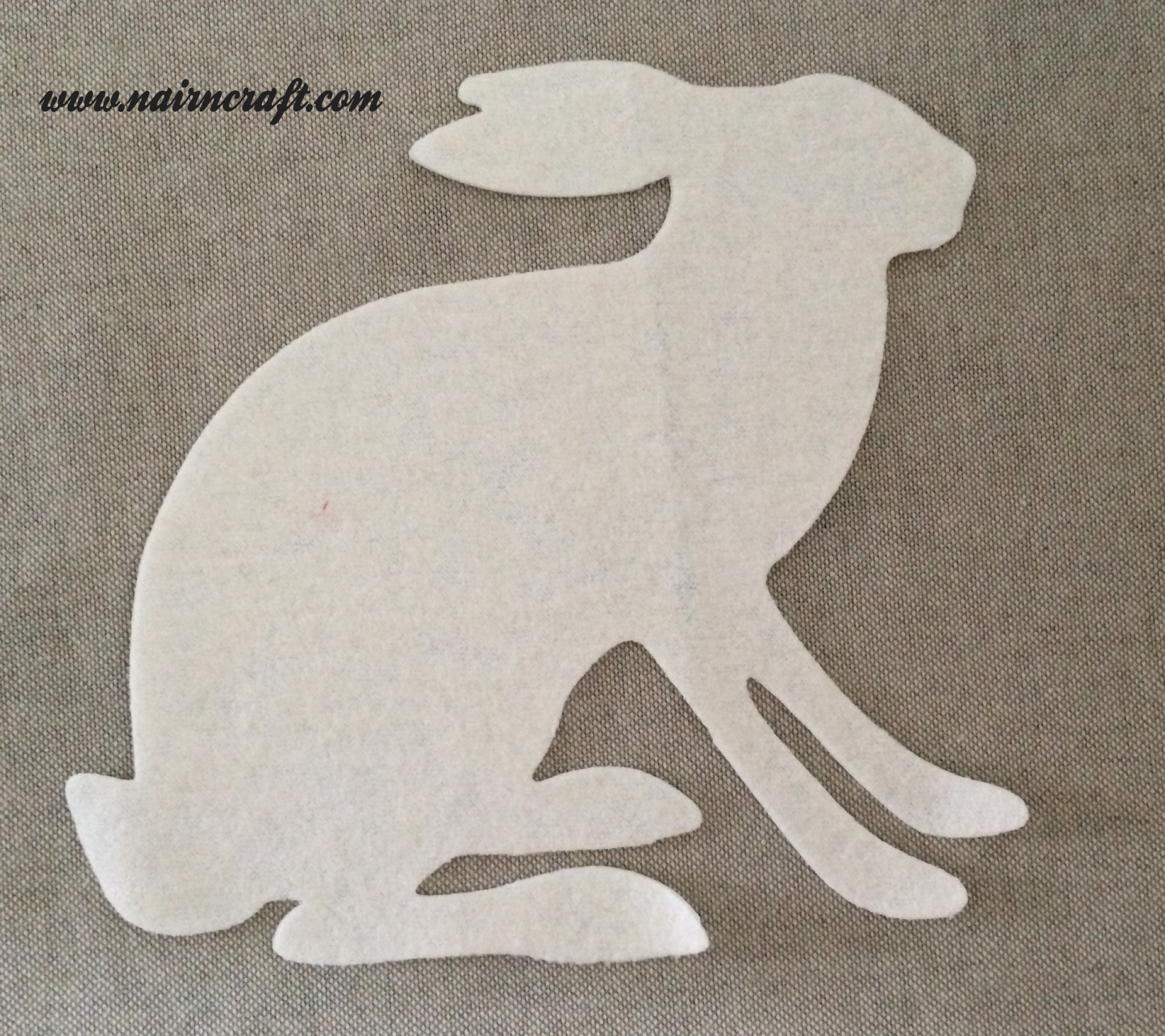 Large Rabbit Hare Applique Patch Made in Winter Harris Tweed - Etsy
