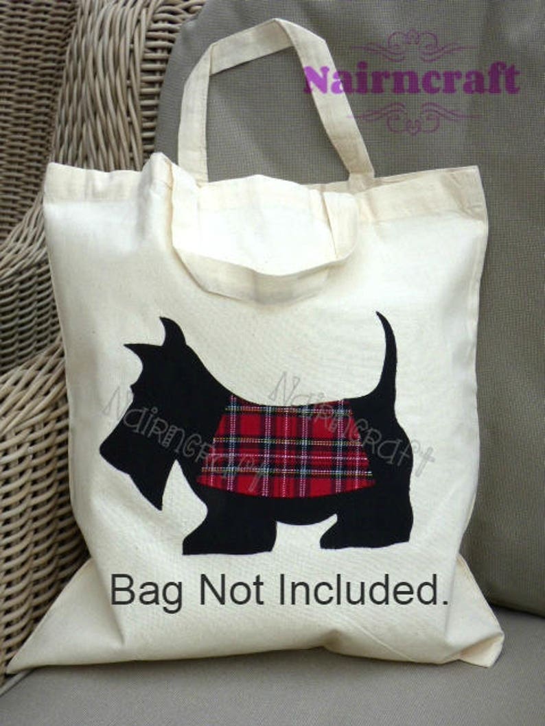 Extra Large Scottie Dog Applique Patch in Black With Olive - Etsy