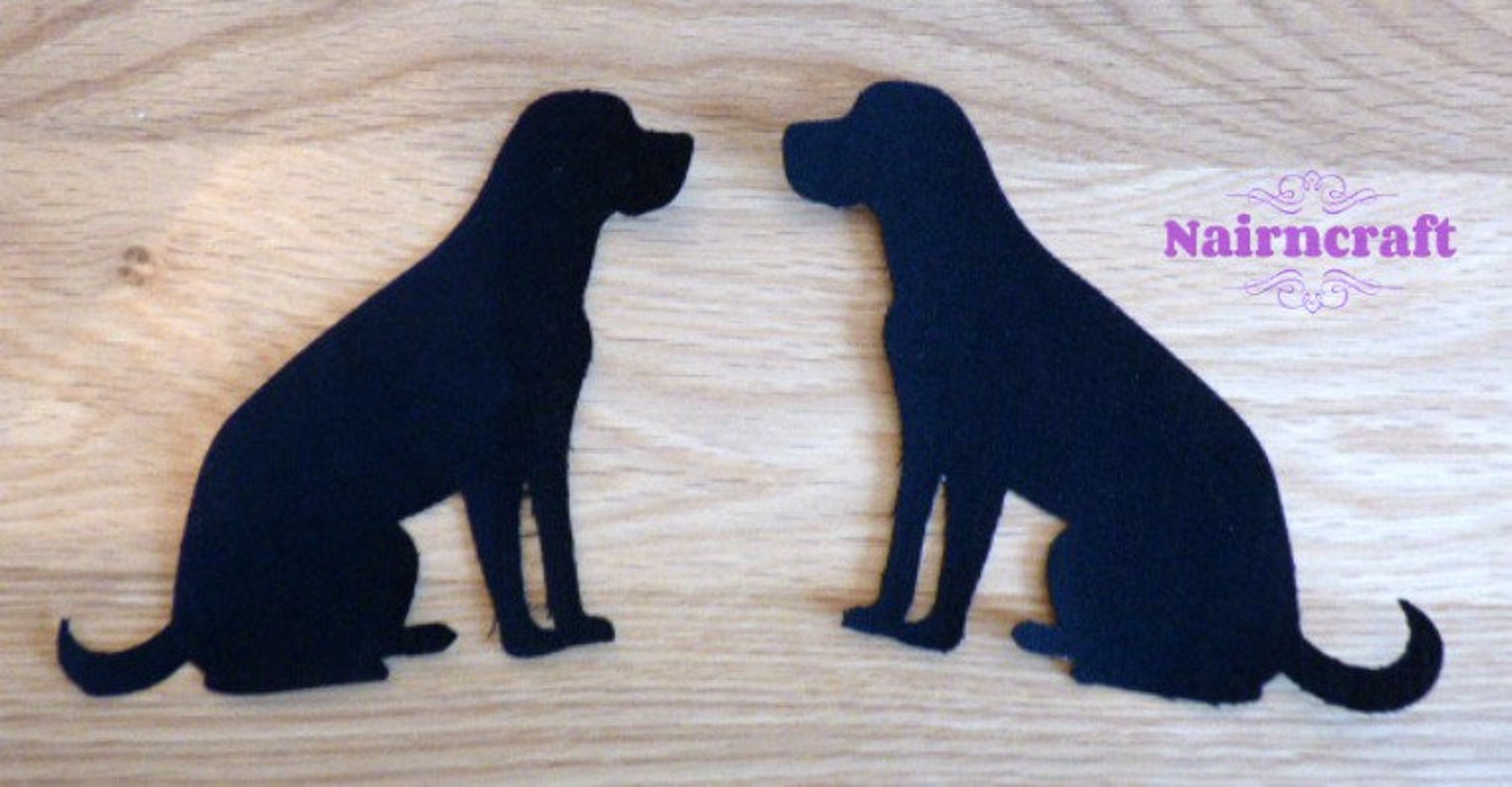 Small Labrador Dog Applique Patches. Made in Black Wool Fabric - Etsy