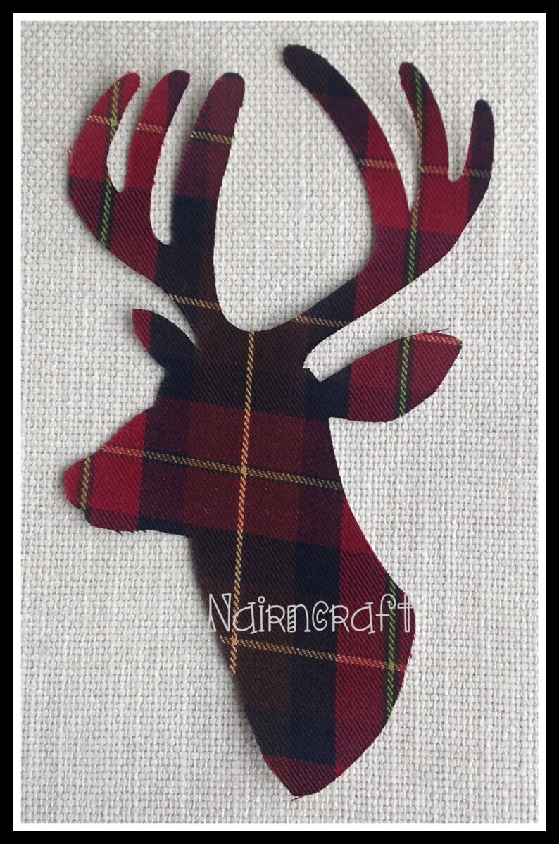 Stag Head Deer Head Buck Head Applique Patches in Scottish - Etsy