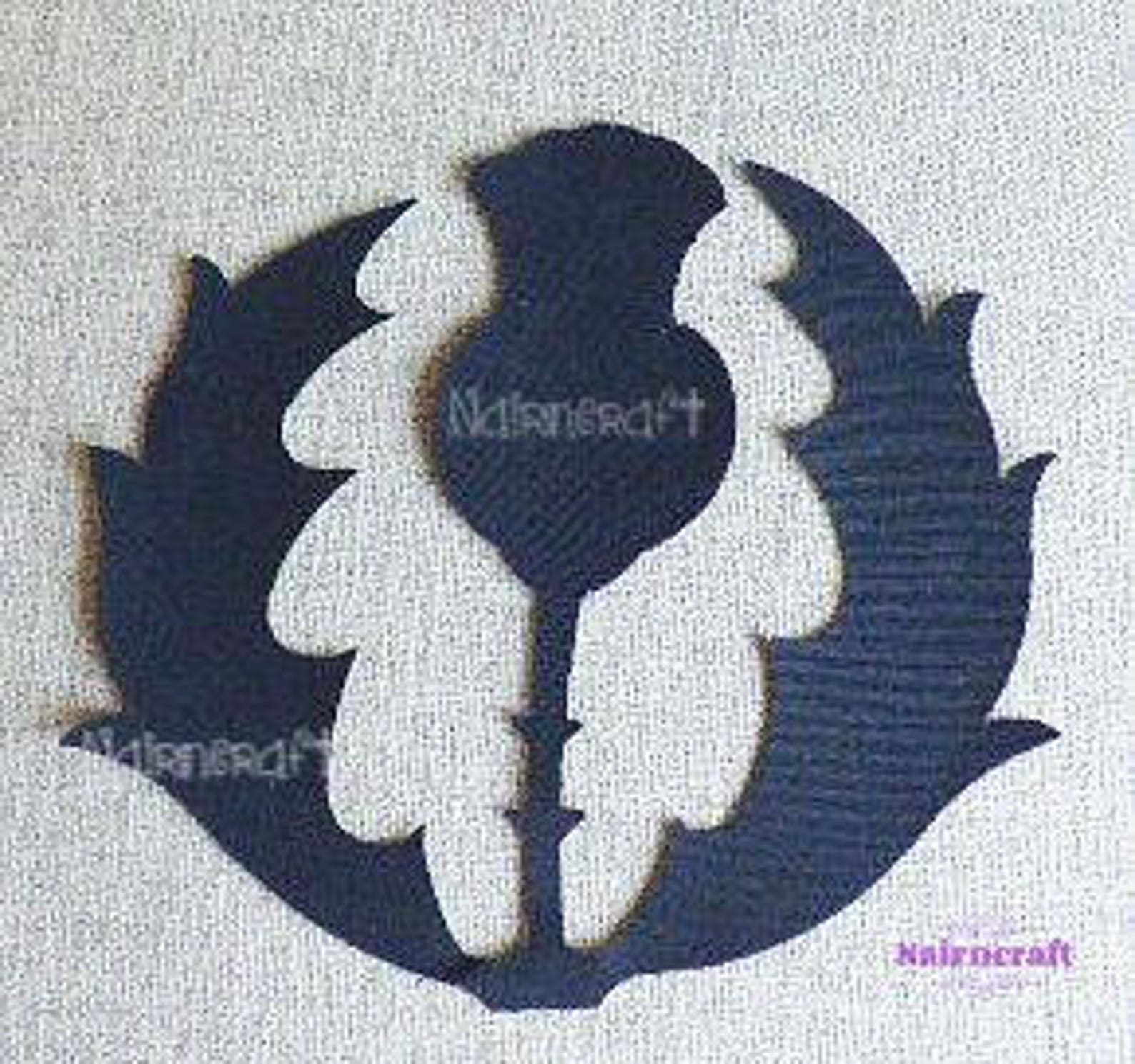 Scottish Thistle Design Applique Patch in Black Wool Fabric. - Etsy UK