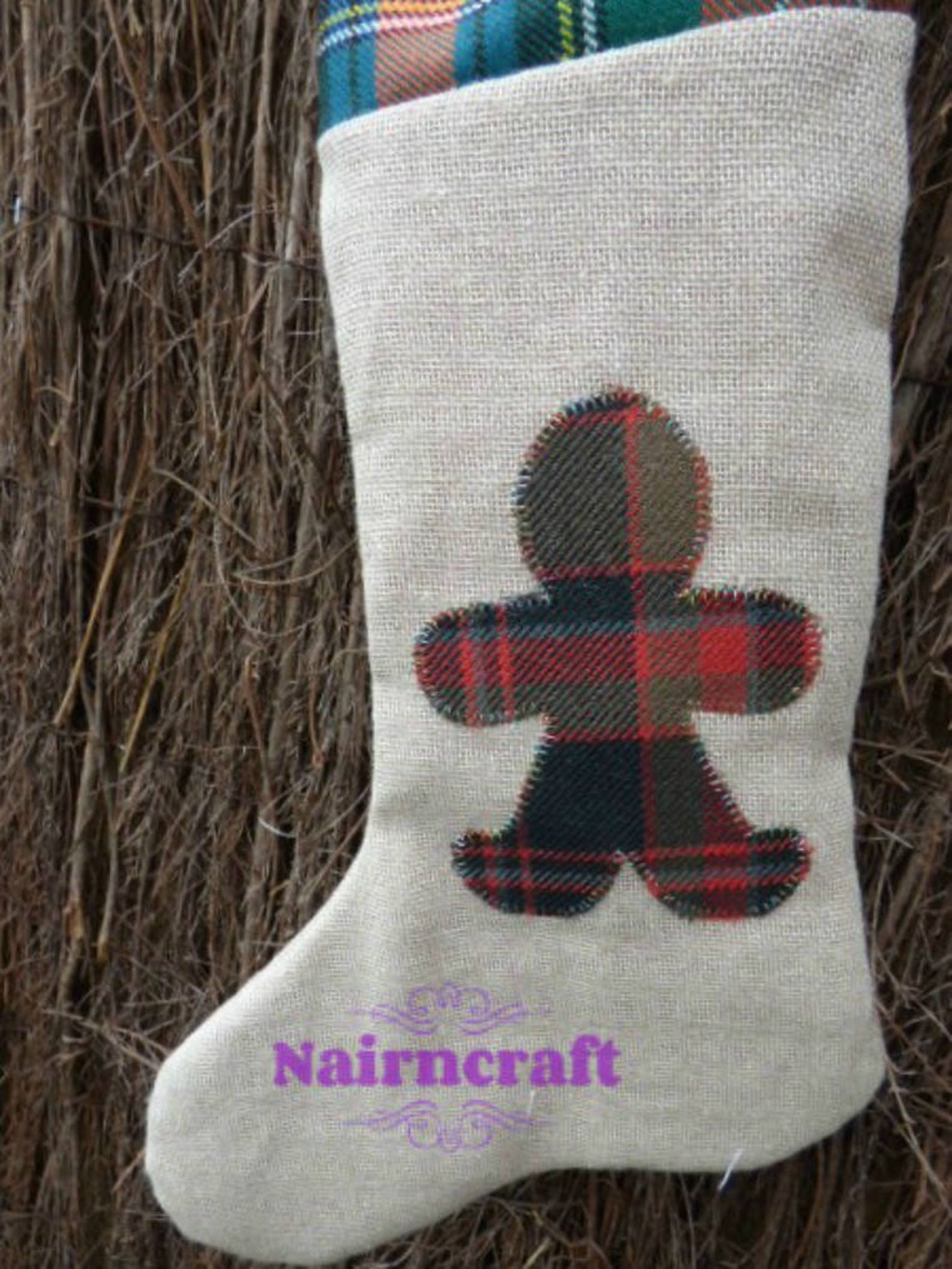Handmade Gingerbread Man Christmas Stocking Made in Scottish - Etsy