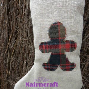 Handmade Gingerbread Man Christmas Stocking Made in Scottish - Etsy