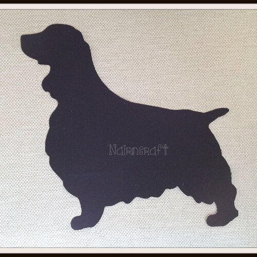 Springer Spaniel Dog Applique Patch in Black Wool Fabric is - Etsy