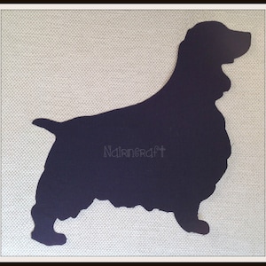Springer Spaniel Dog Applique Patch in Black Wool Fabric is Cut Out ...