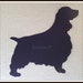 Springer Spaniel Dog Applique Patch in Black Wool Fabric is Cut Out ...