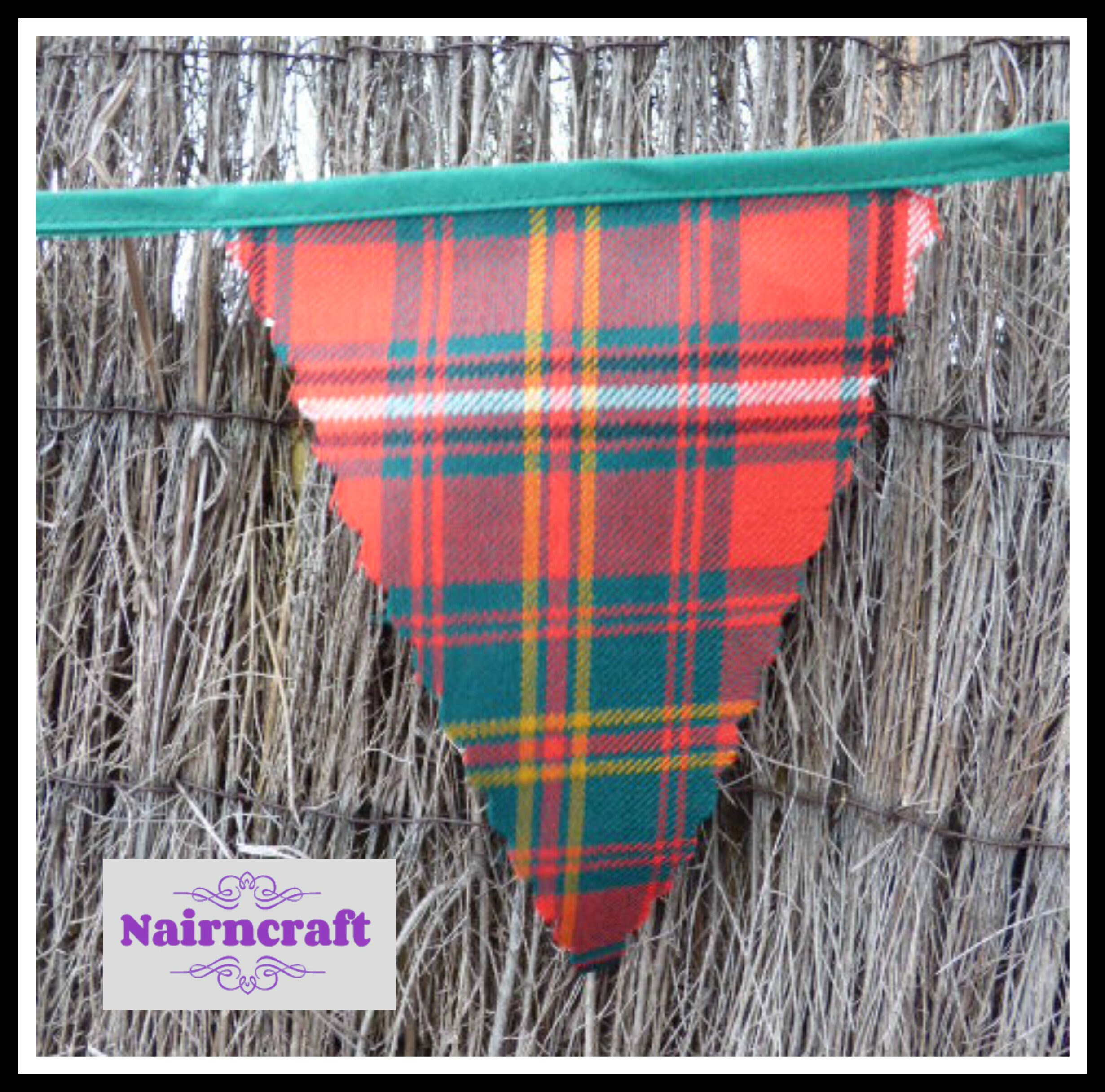 Tartan Plaid Wedding Bunting handmade of Multi Coloured Tartan | Etsy