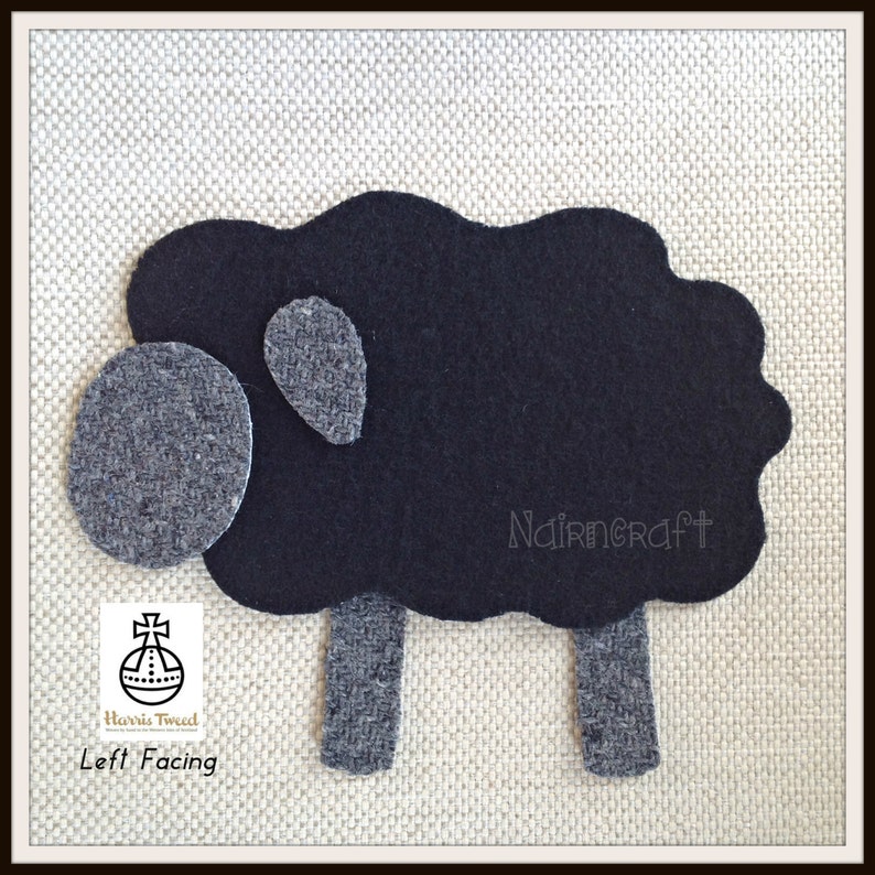 Black Sheep Applique Patch Made From Cashmere and Wool Fabric - Etsy