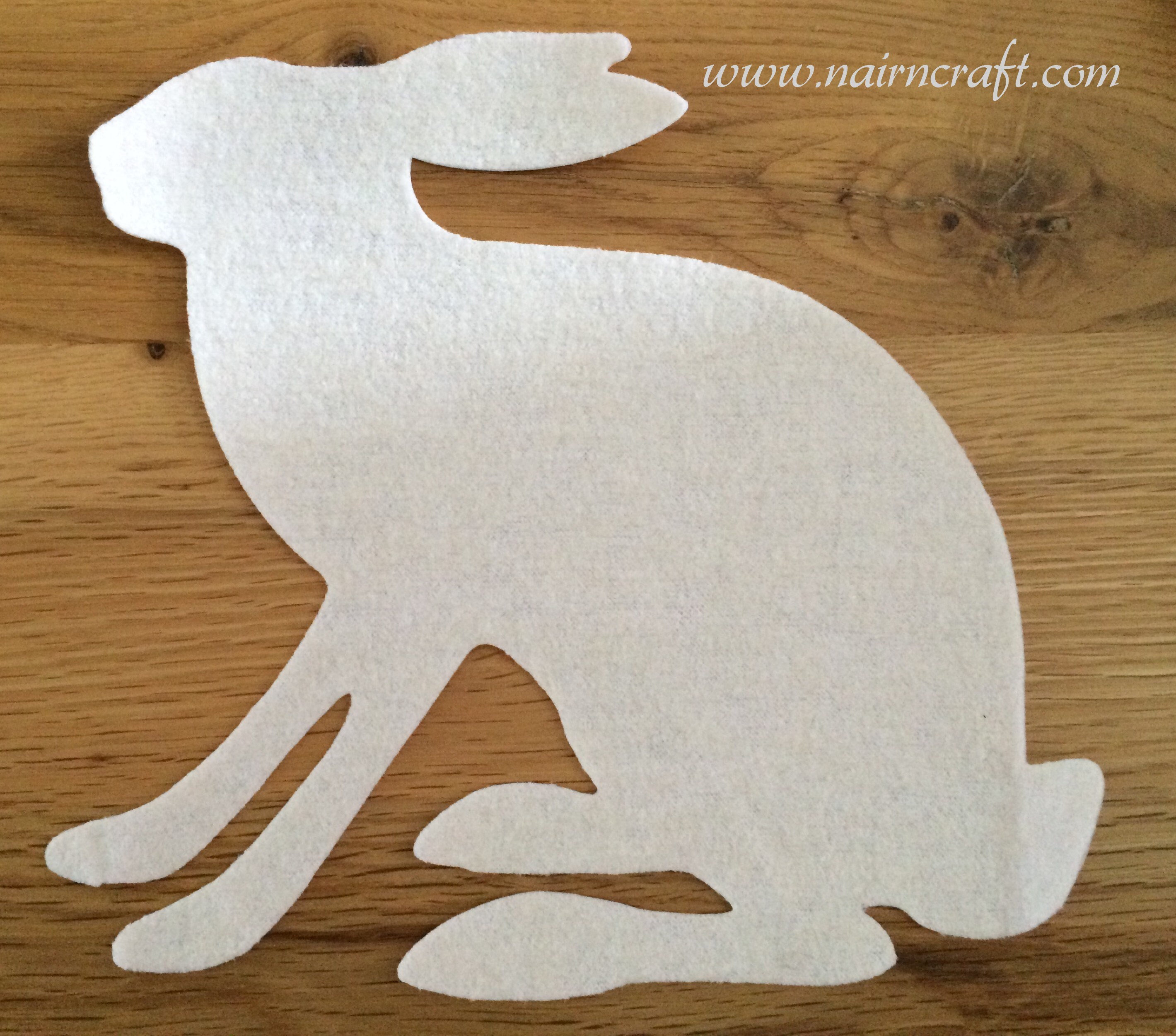 Large Rabbit Hare Applique Patch Made in Winter Harris Tweed - Etsy