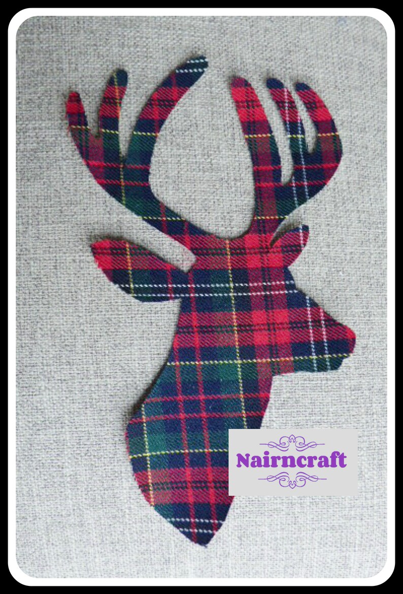 Stag Head Deer Head Buck Head Applique Patch Scottish - Etsy