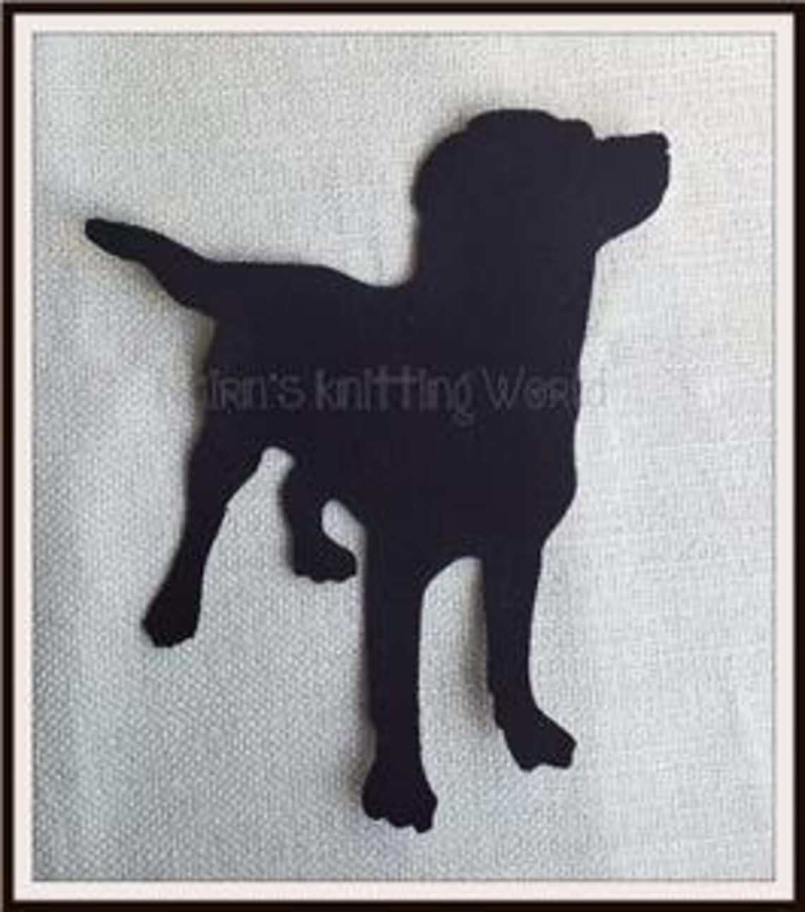 Labrador Lab Dog Applique Patch in Black Wool Fabric is Cut | Etsy