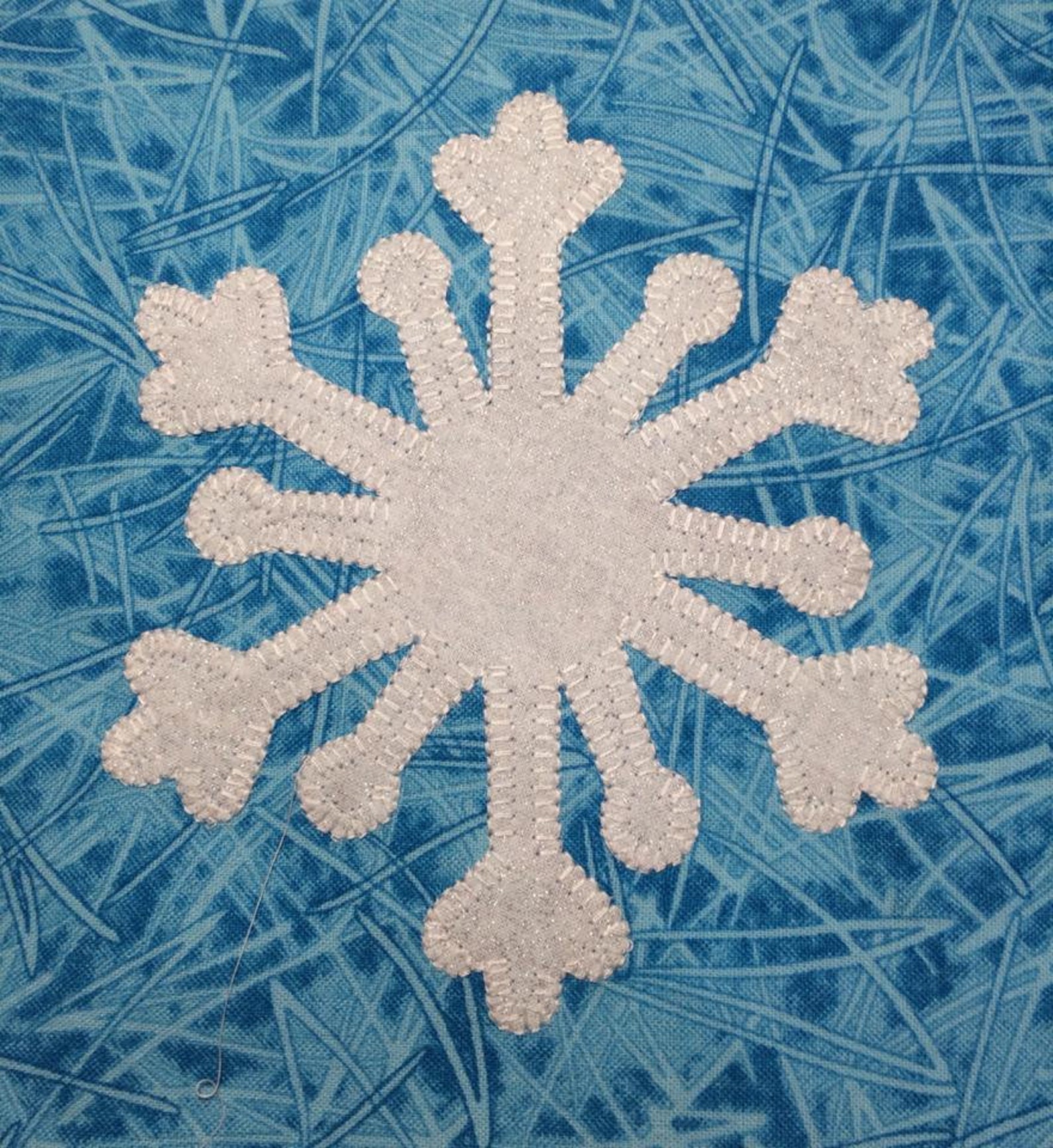 Snowflake Applique Patches in White Spotted Cotton Fabric Cut - Etsy