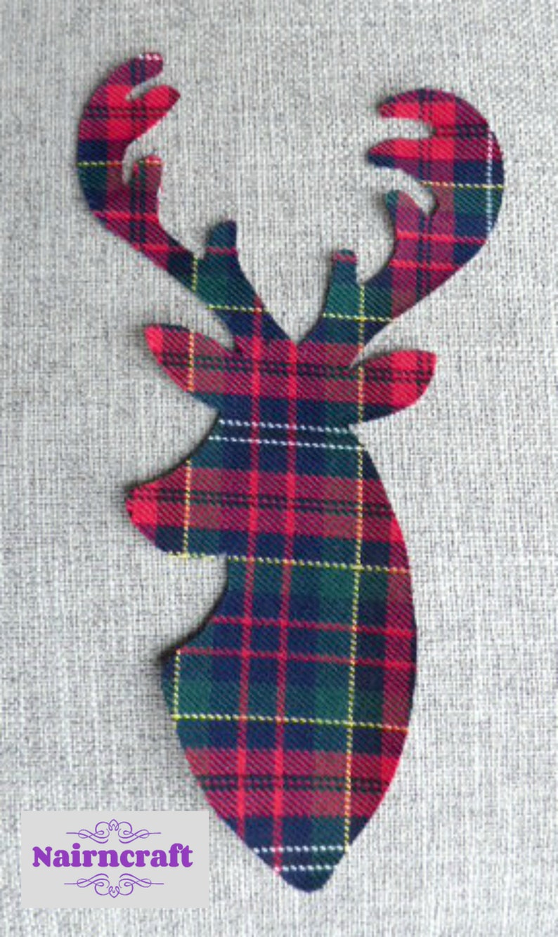Stag Head Deer Head Buck Head Applique Patch Scottish - Etsy