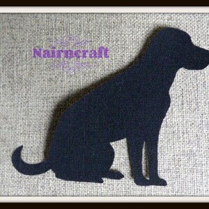 Small Labrador Dog Applique Patches. Made in Black Wool Fabric They Are ...