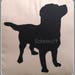Labrador Lab Dog Applique Patch in Black Wool Fabric, is Cut Out Iron ...