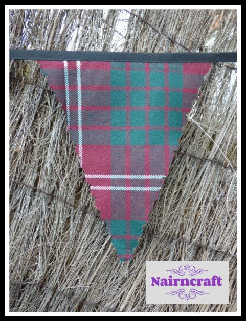 Tartan Plaid Wedding Bunting handmade of Multi Coloured Tartan | Etsy