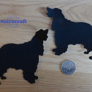 Small Springer Spaniel Dog Applique Patches in Black Wool - Etsy
