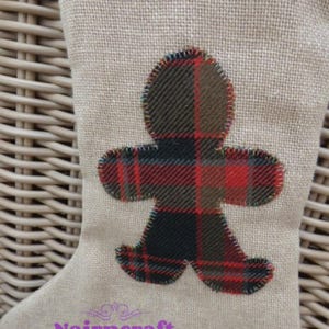 Handmade Gingerbread Man Christmas Stocking Made in Scottish - Etsy