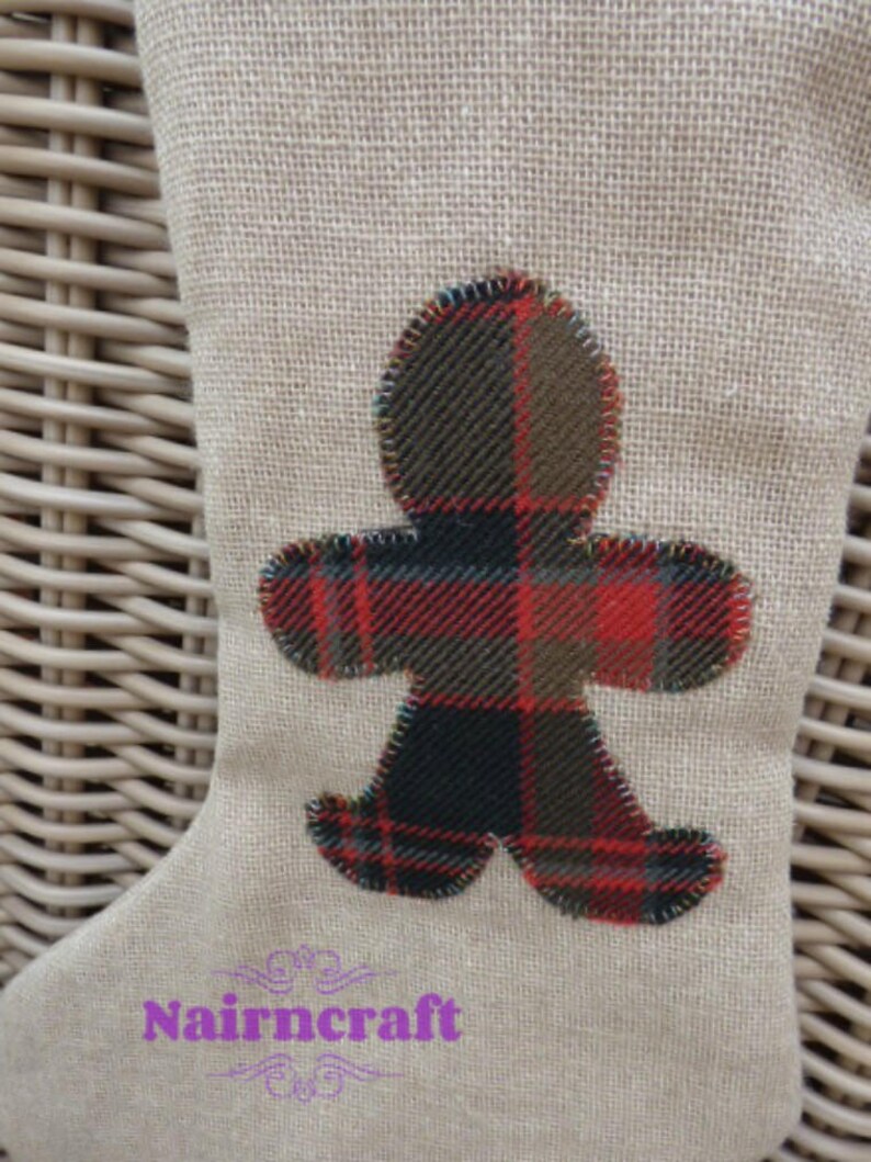 Handmade Gingerbread Man Christmas Stocking Made in Scottish - Etsy