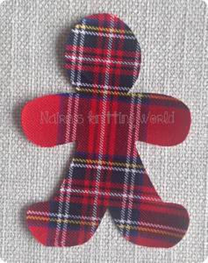 Gingerbread Man Applique Patches Gingerbread Kids, Royal Stewart Red ...