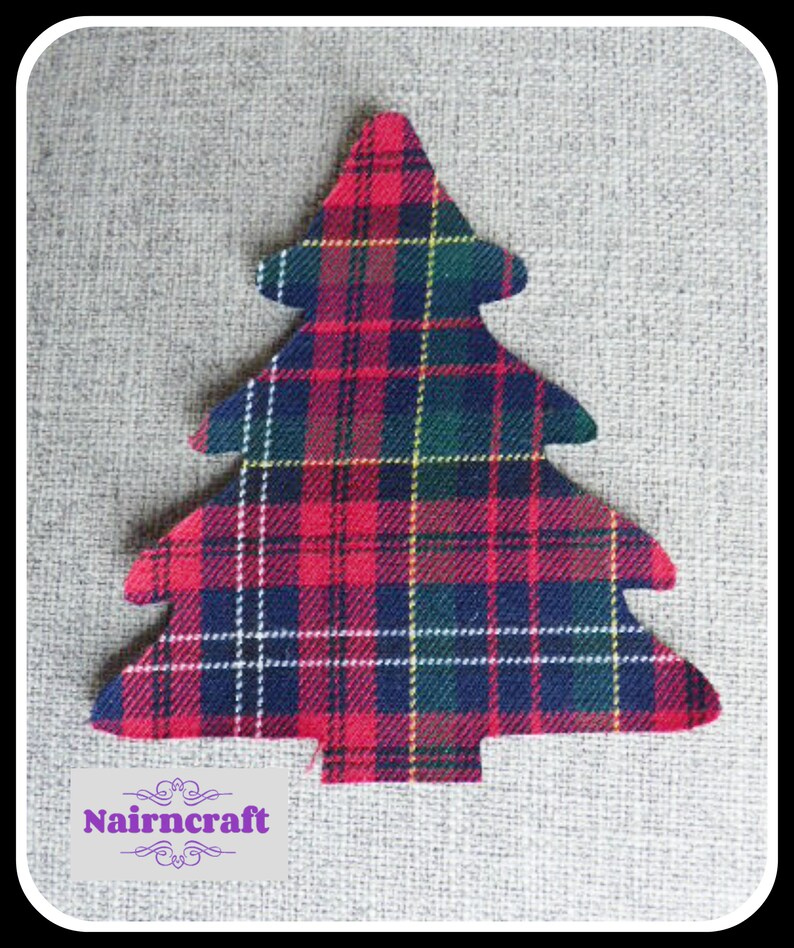 Tartan Plaid Christmas Tree Applique Patch in Christmas Tartan - Etsy