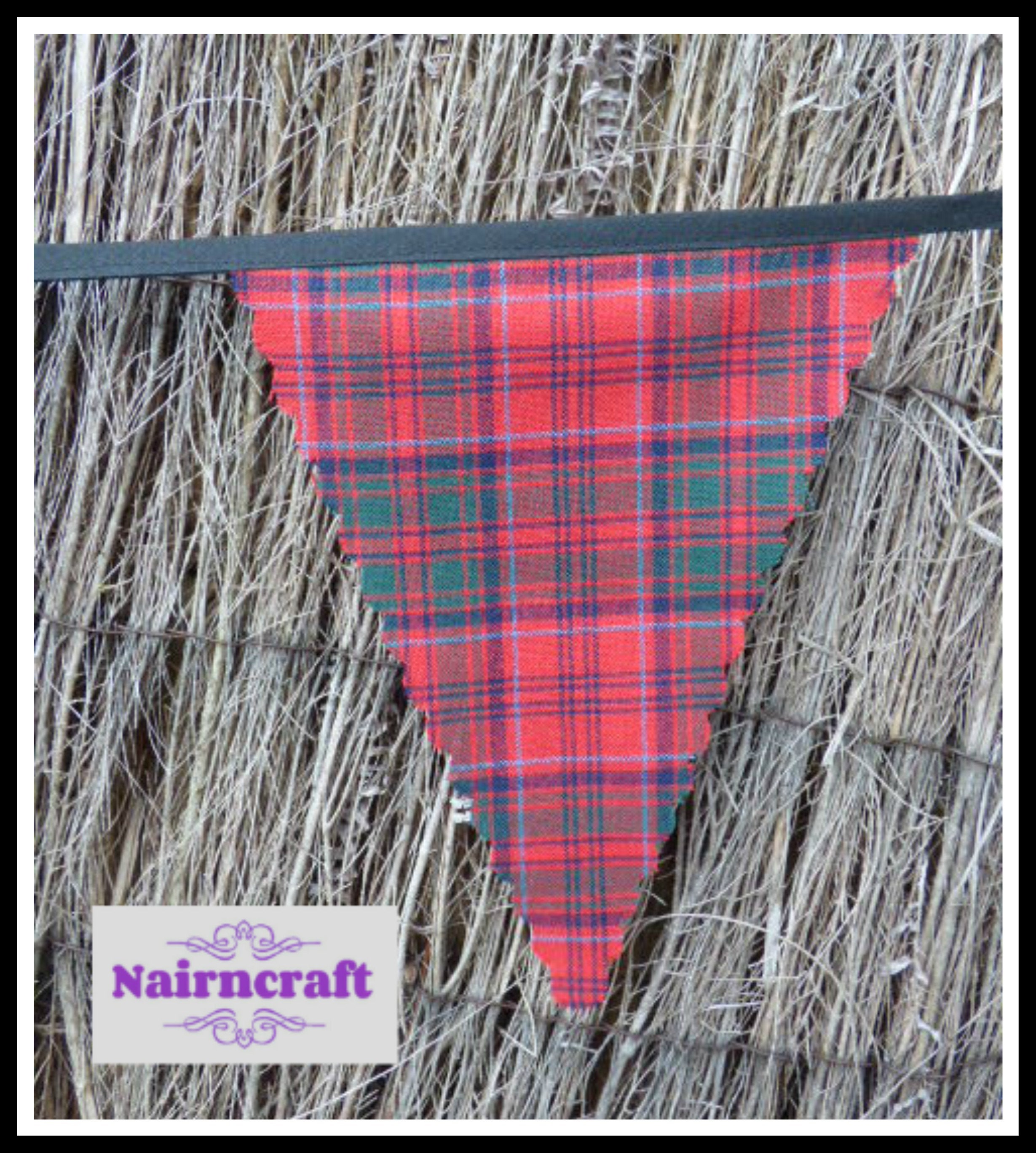 Tartan Plaid Wedding Bunting handmade of Multi Coloured Tartan | Etsy