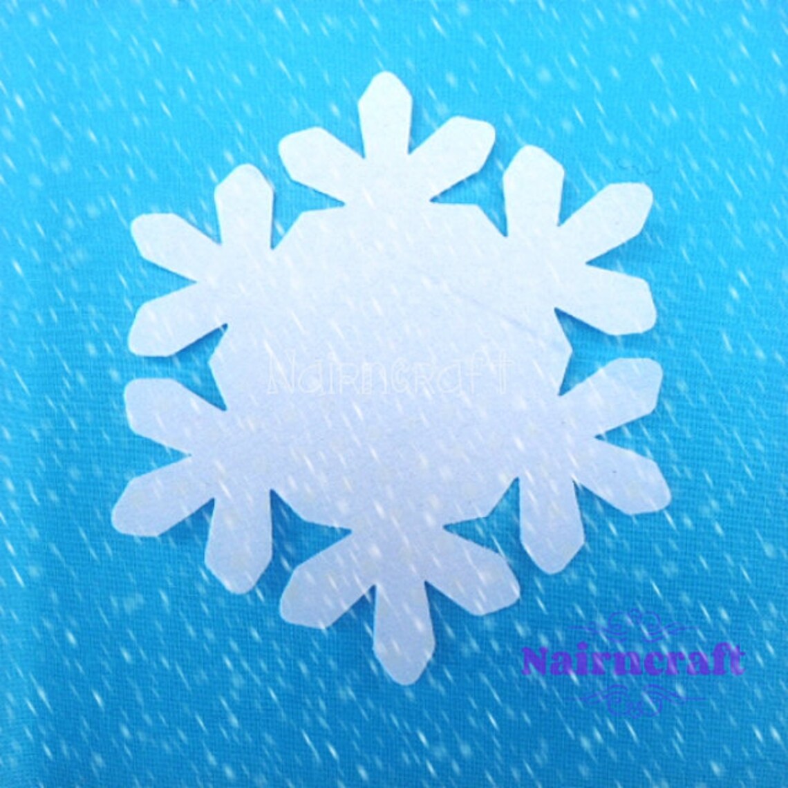 Snowflake Applique Patches in White Spotted Cotton Fabric Cut - Etsy